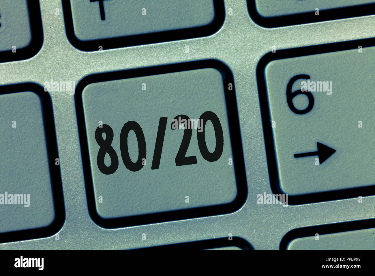 Conceptual hand writing showing 80 20. Business photo showcasing Pareto ...