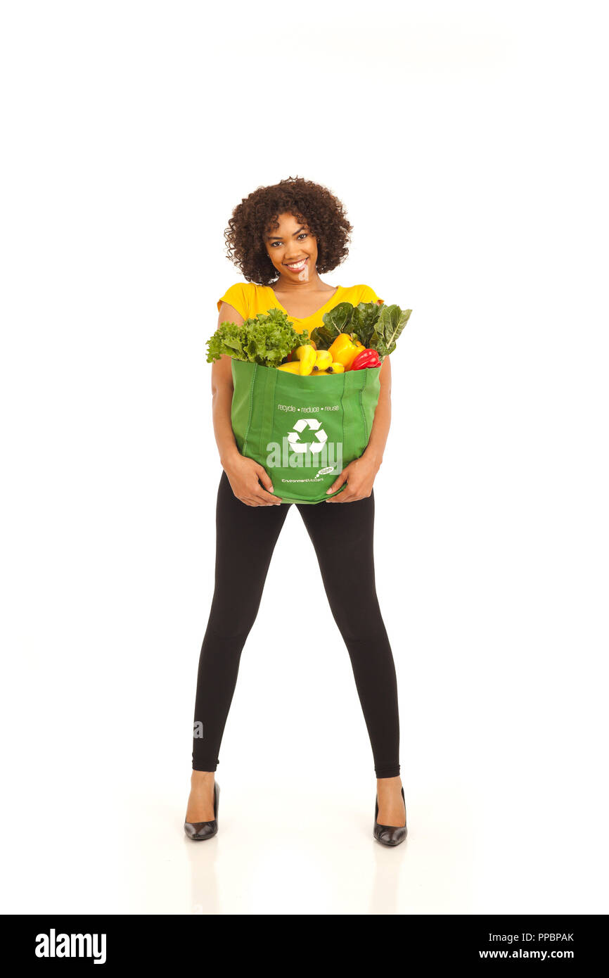 Female organic grocery shop Cut Out Stock Images & Pictures - Alamy