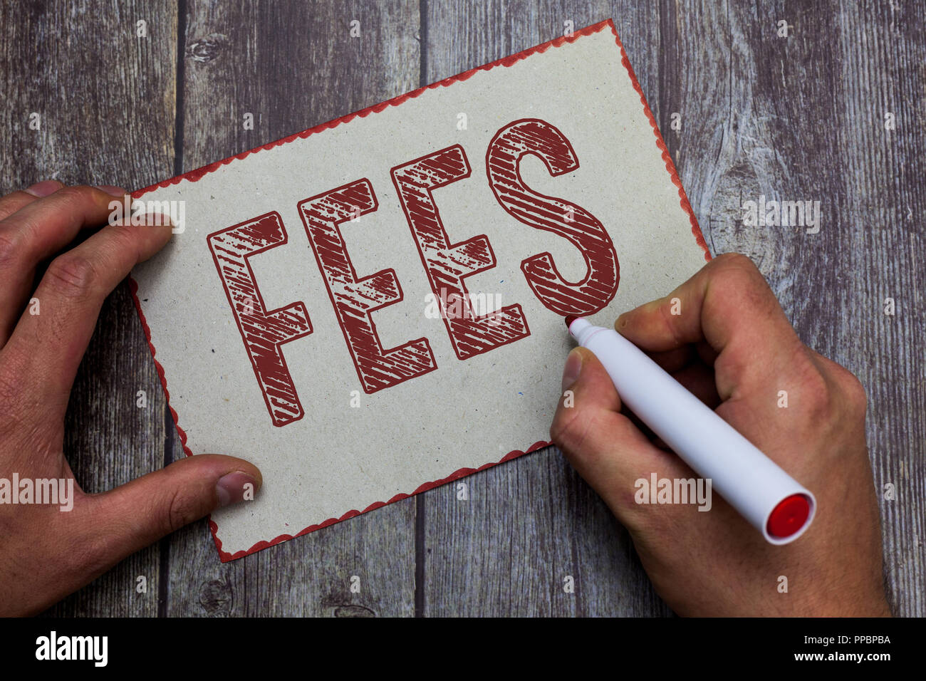 Word writing text Fees. Business concept for Payment made to a person ...