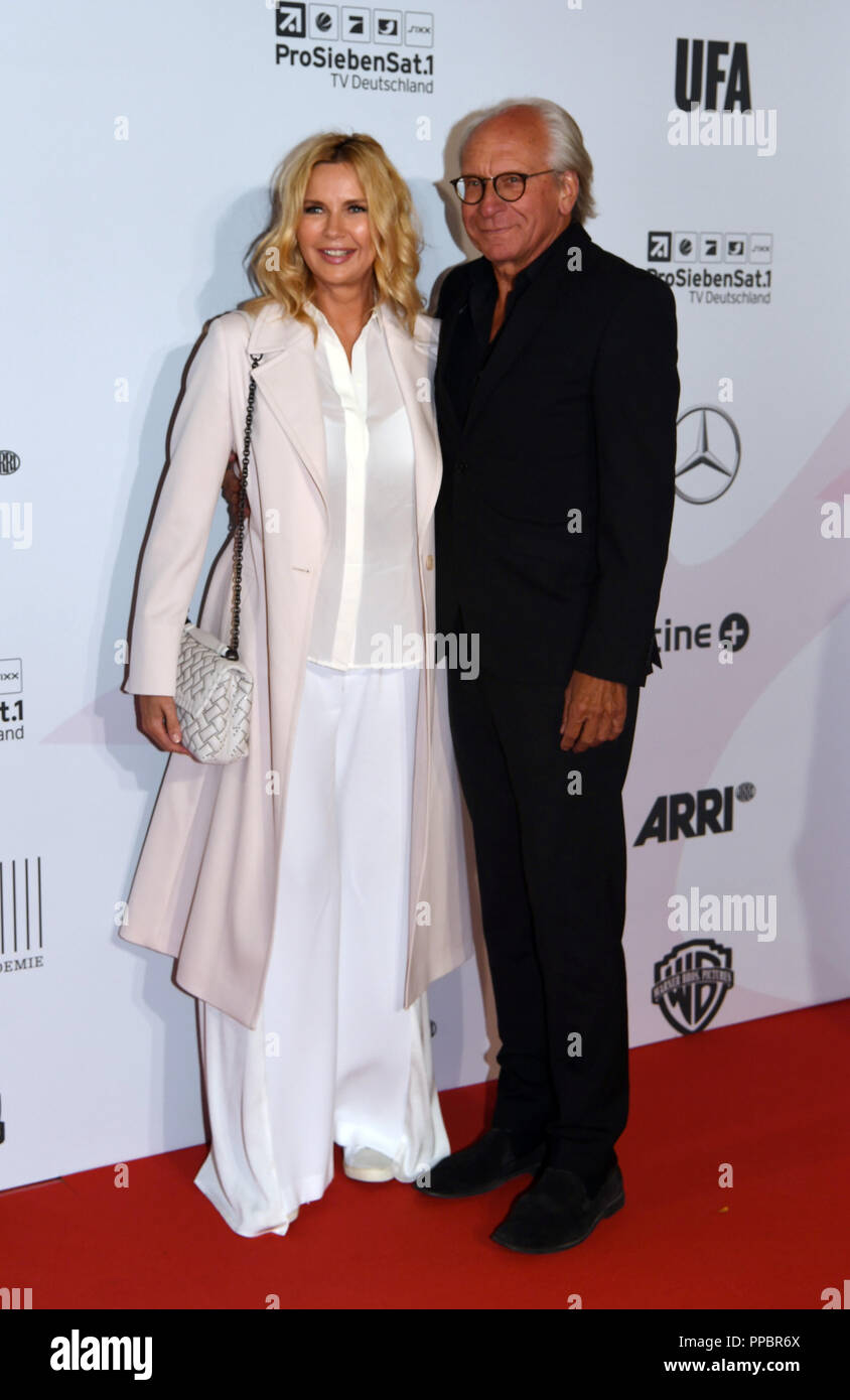 24 September 2018, Berlin: Actress Veronica Ferres and producer Wolf ...