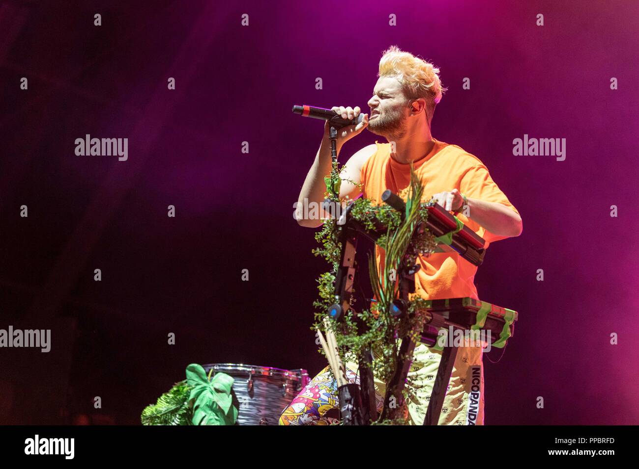 Las Vegas, Nevada, USA. 23rd Sep, 2018. TUCKER HALPERN of Sofi Tukker ...
