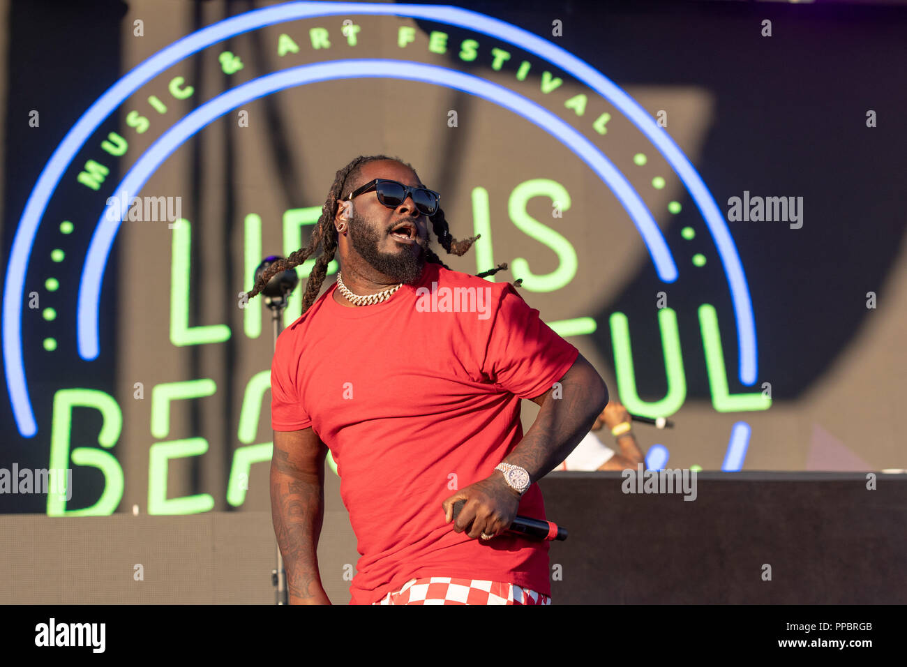 Las Vegas, Nevada, USA. 23rd Sep, 2018. Rapper T-PAIN (FAHEEM NAJM ...