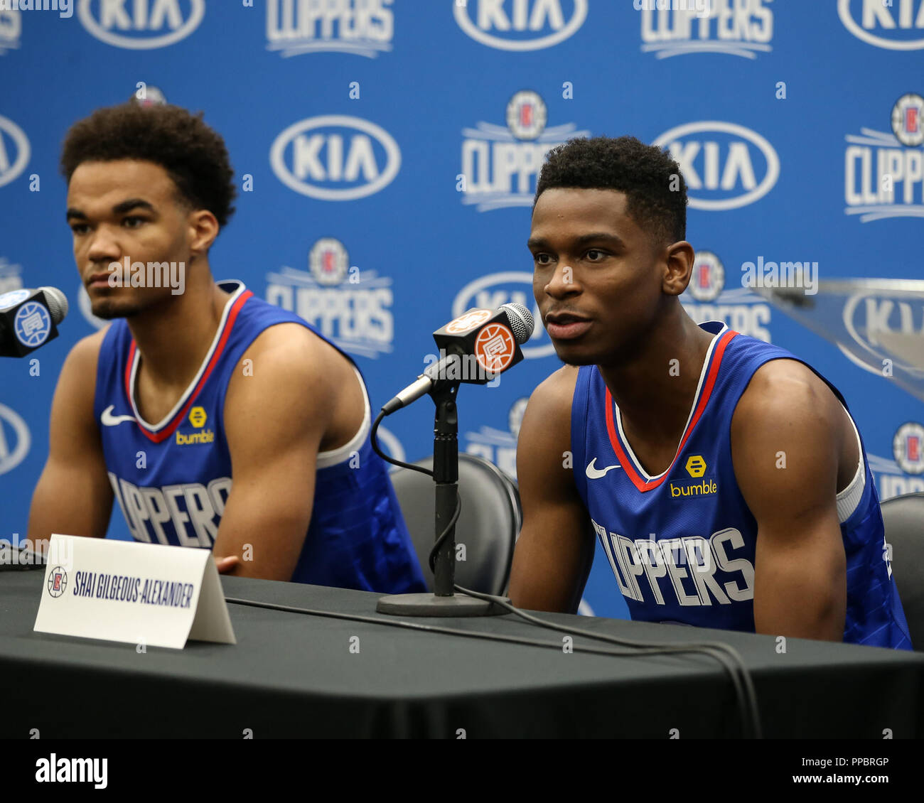 Los Angeles, CA, USA. 24th Sep, 2018. LA Clippers guard Shai Gilgeous ...