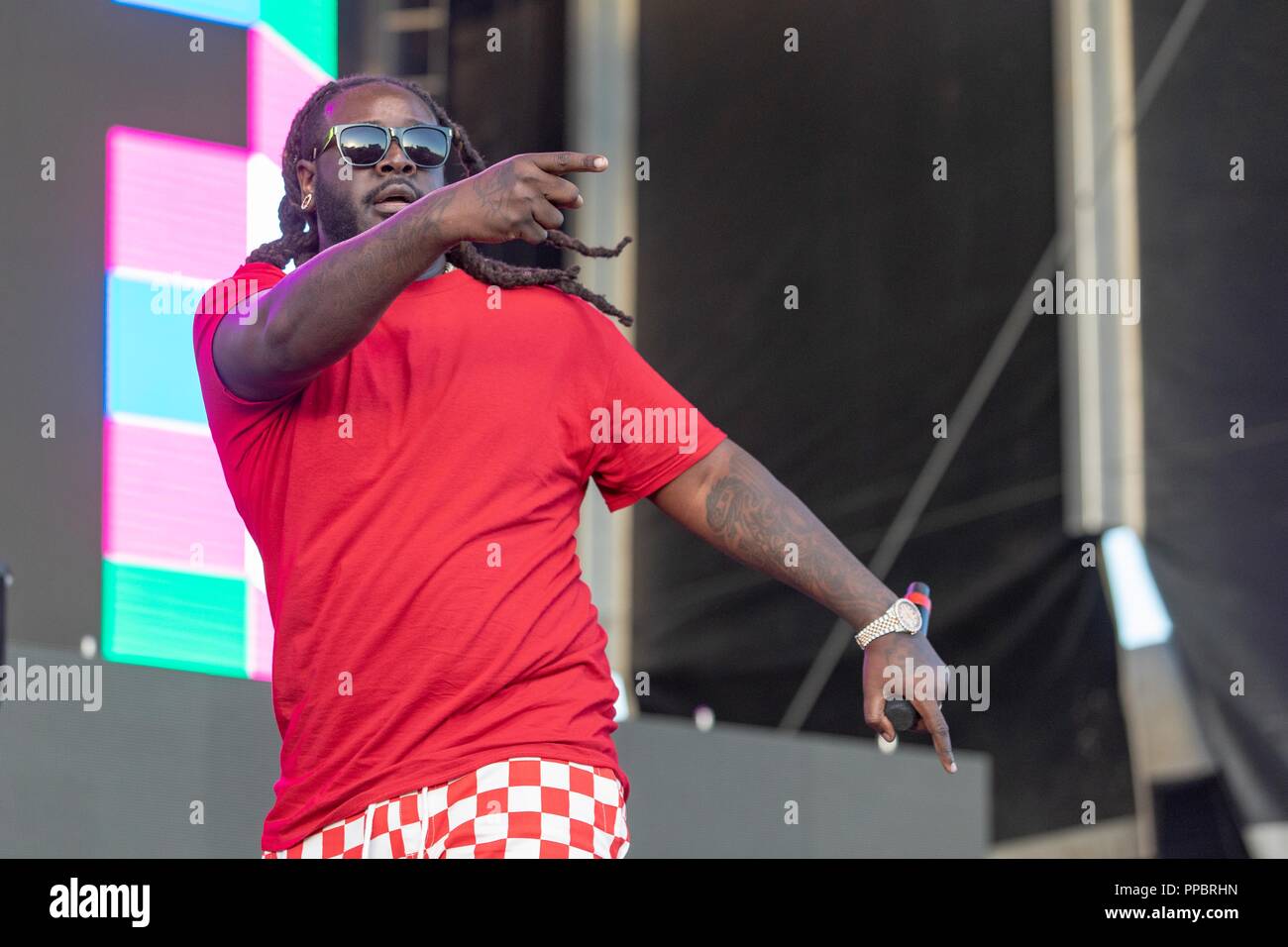 Las Vegas, Nevada, USA. 23rd Sep, 2018. Rapper T-PAIN (FAHEEM NAJM ...