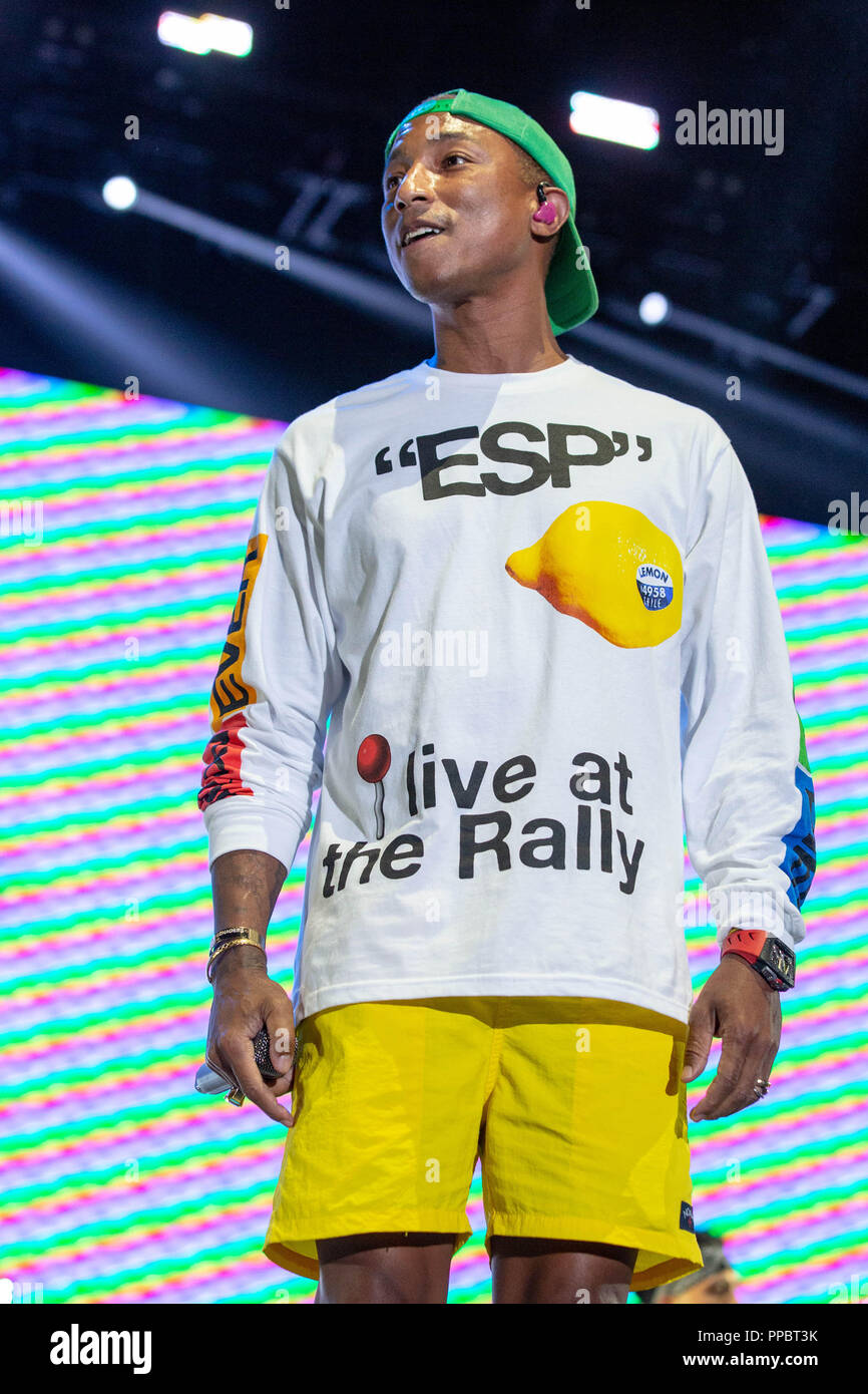 Las Vegas, Nevada, USA. 22nd Sep, 2018. PHARRELL WILLIAMS of N.E.R.D ...