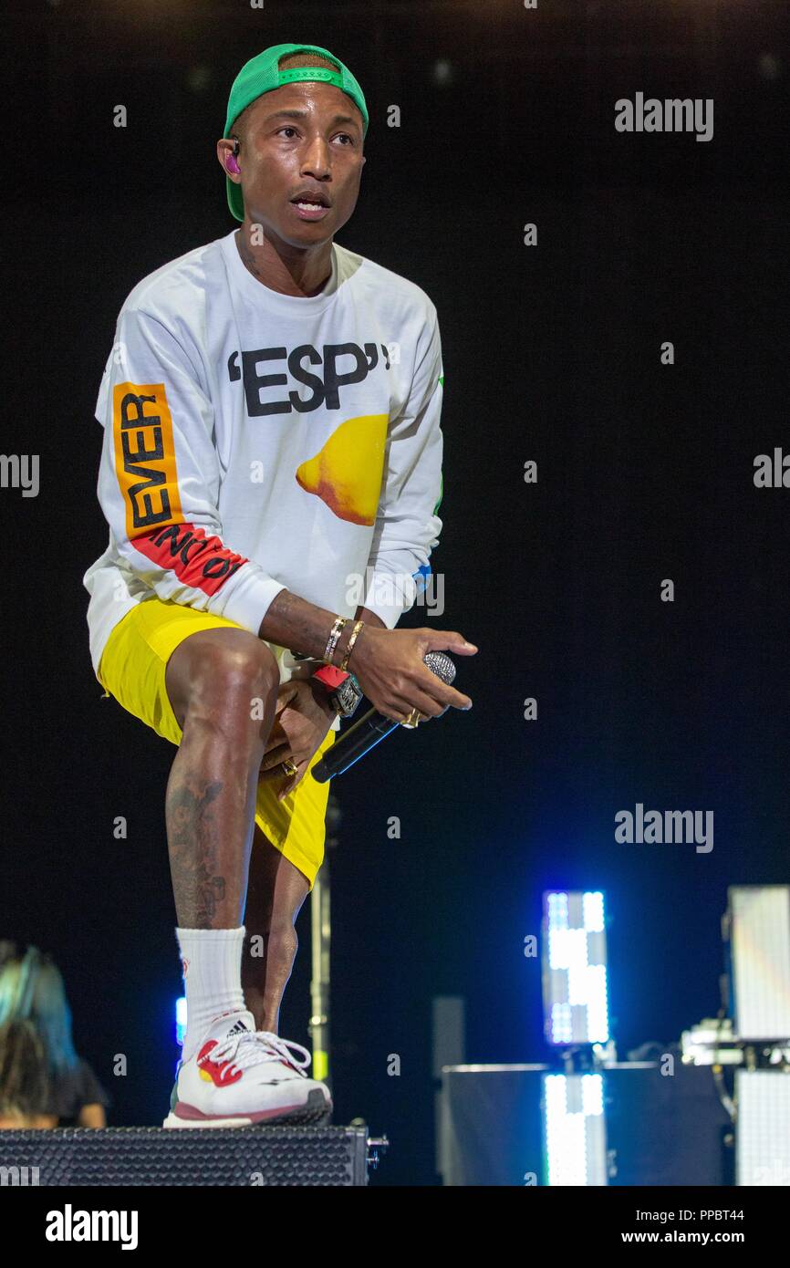 Las Vegas, Nevada, USA. 22nd Sep, 2018. PHARRELL WILLIAMS of N.E.R.D ...