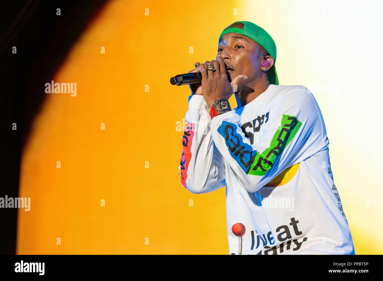 Las Vegas, Nevada, USA. 22nd Sep, 2018. PHARRELL WILLIAMS of N.E.R.D ...