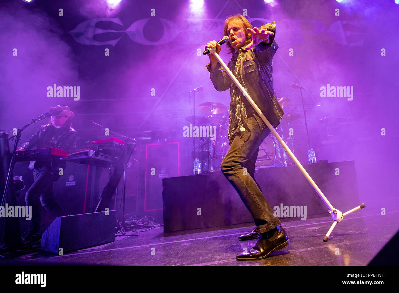 Brighton, UK. 24th September 2018, Joey Tempest of Europe Perform at ...