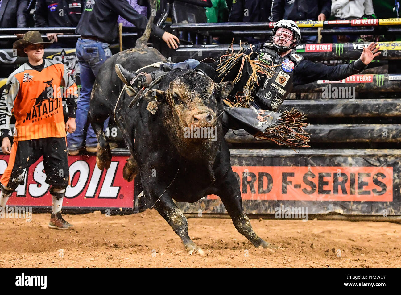 Fairfax, Virginia, USA. 23rd Sep, 2018. COOPER DAVIS rides a bull named ...
