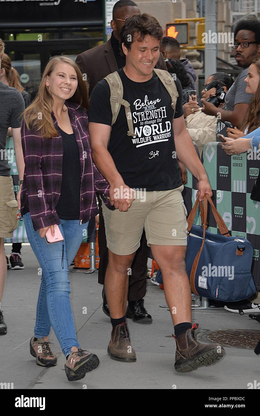 New York, NY, USA. 24th Sep, 2018. Bindi Irwin, Chandler Powell out and ...
