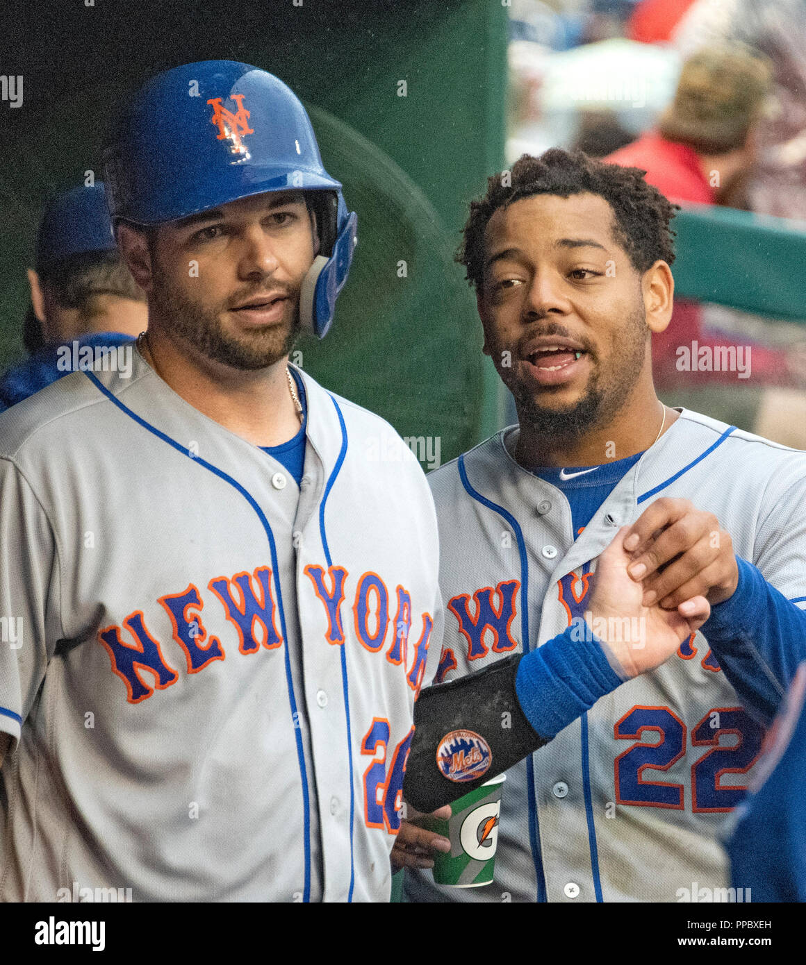 New york mets catcher kevin plawecki 22 hi-res stock photography and ...