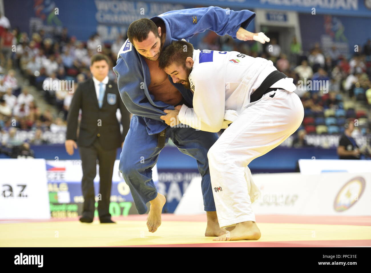 Baku, Azerbaijan. 25th Sep, 2018. Czech Michal Horak and Lyes Bouyacoub ...