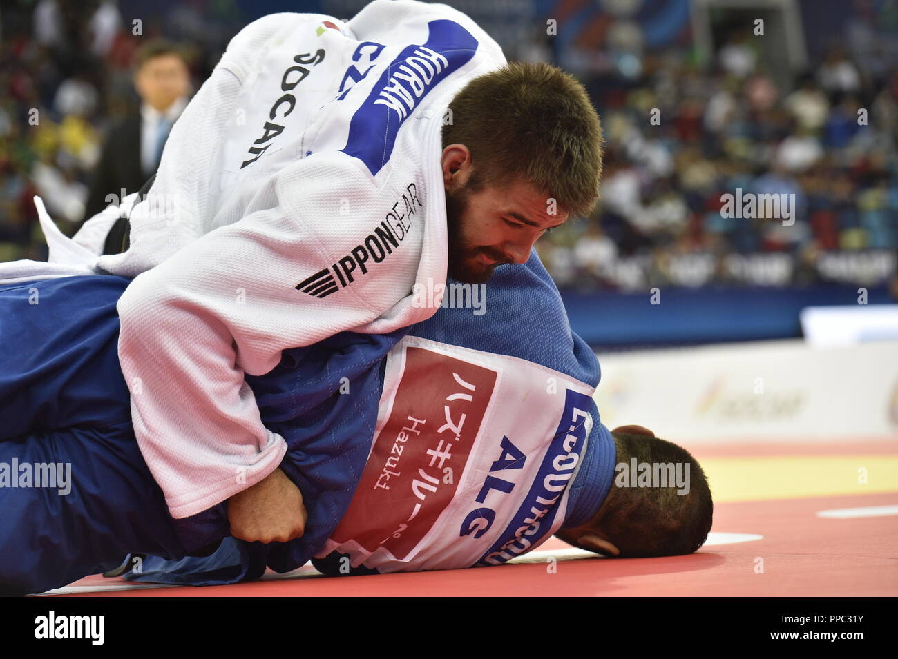 Baku, Azerbaijan. 25th Sep, 2018. Czech Michal Horak and Lyes Bouyacoub ...