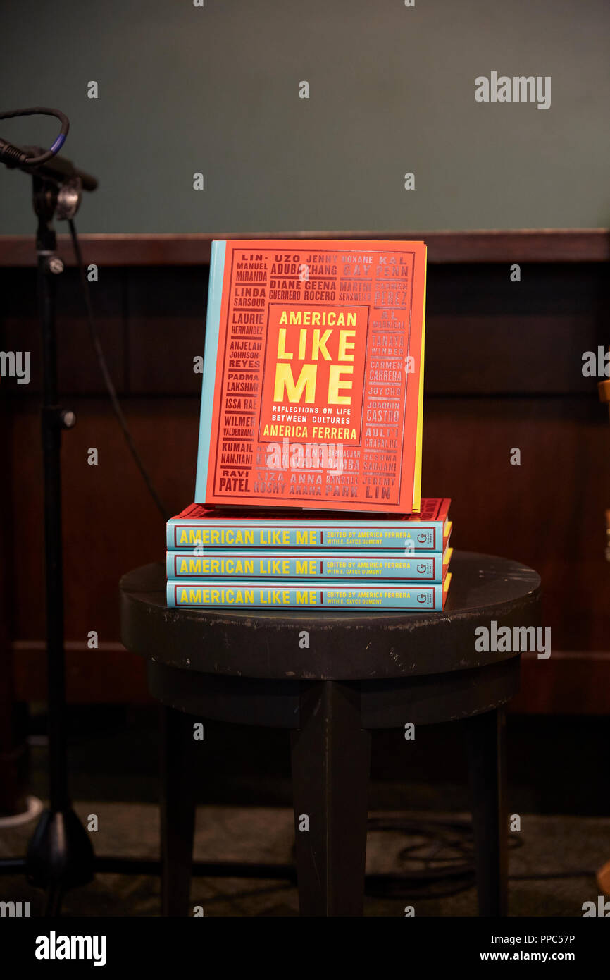 New York, USA. 24th September, 2018. America Ferrera book release ...