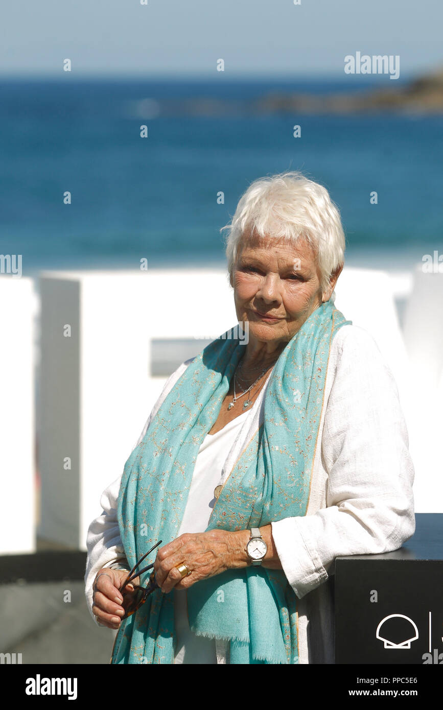 San Sebastian, Spain. 25th Sep, 2018. JudI Dench attend the Donostia ...