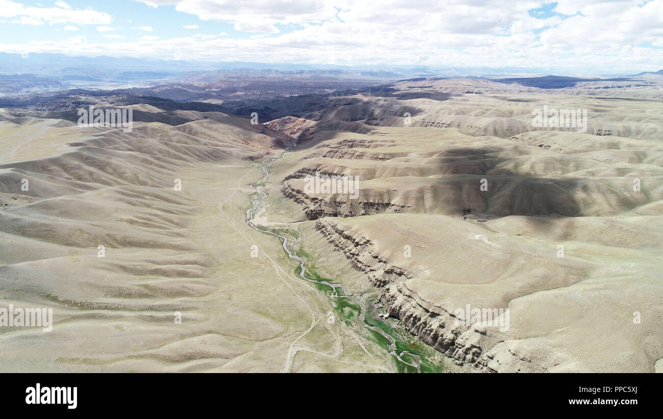 Lhasa. 10th Sep, 2018. Aerial photo taken on Sept. 10, 2018 shows a ...