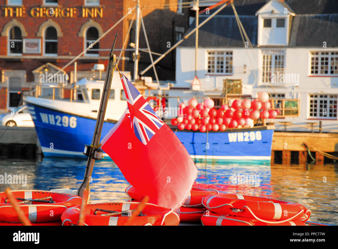 Weymouth. 25th September 2018. A British Union Jack flag is proudly ...