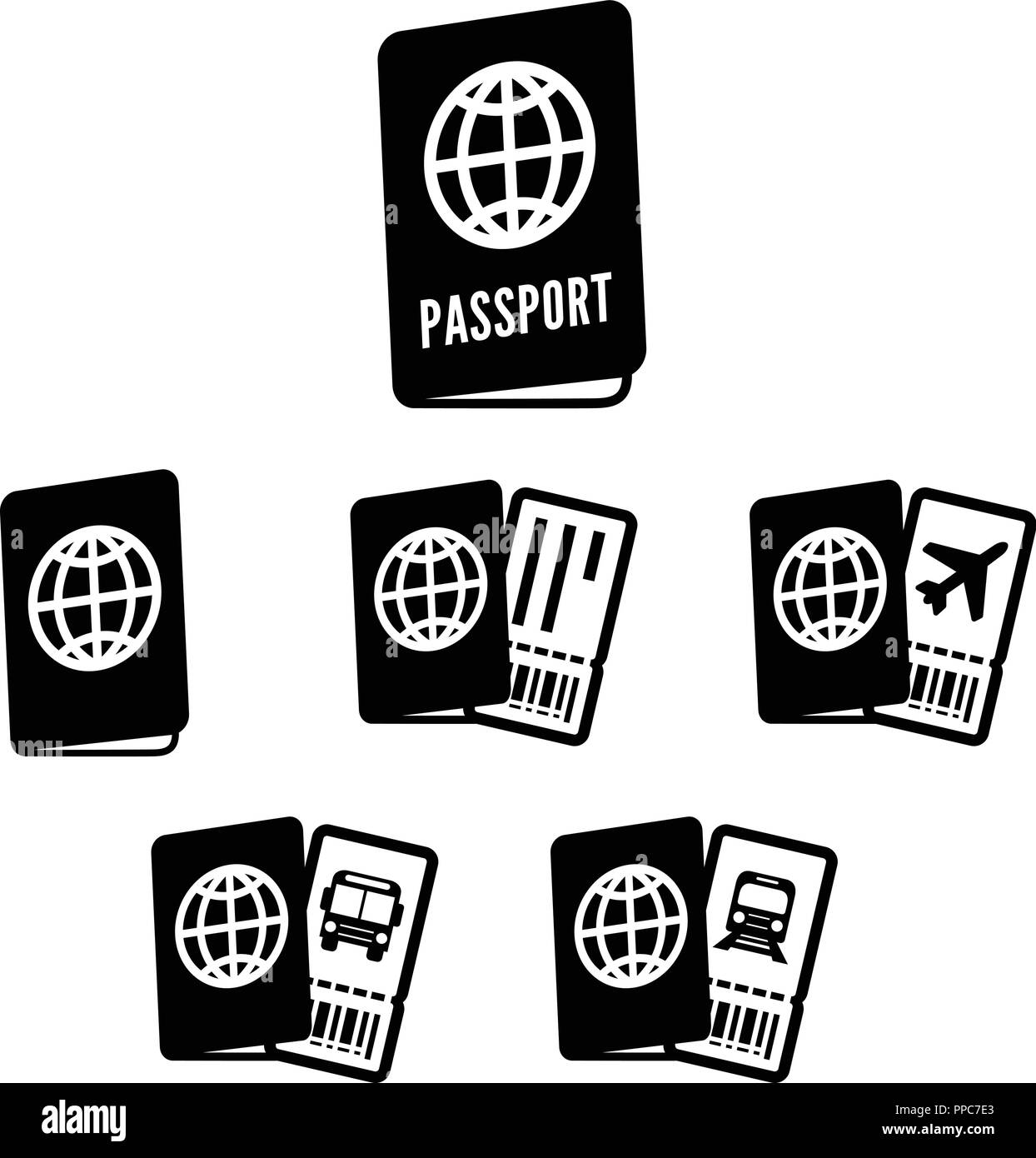 Passport tickets air travel Stock Vector Images - Alamy