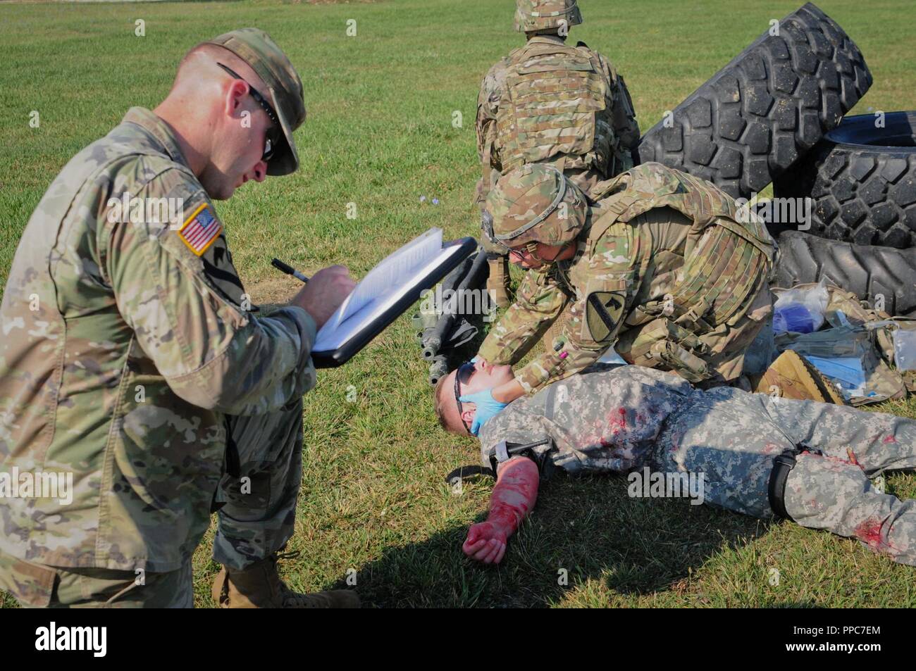 U.S. Army Staff Sgt. Jordan Dorn, the medic platoon sergeant for The ...