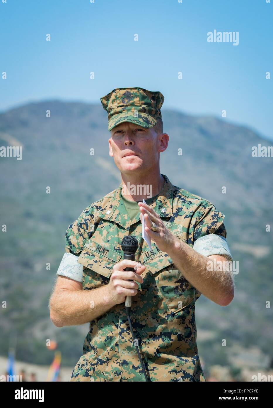 U.S. Marine Corps Lt. Col. John M. Hunt, commanding officer of 2nd ...