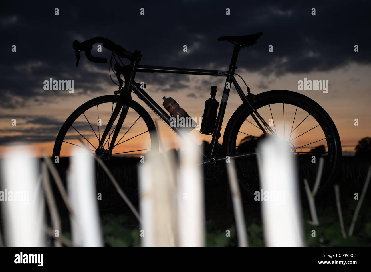 Bike at sunset hi-res stock photography and images - Alamy