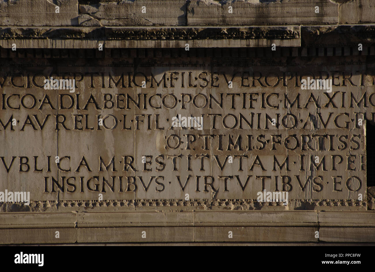 Italy. Rome. Roman Forum. Triumphal arch of Septimius Severus ...
