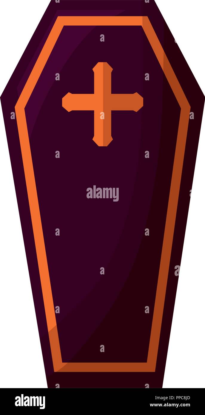 halloween coffin isolated icon vector illustration design Stock Vector ...
