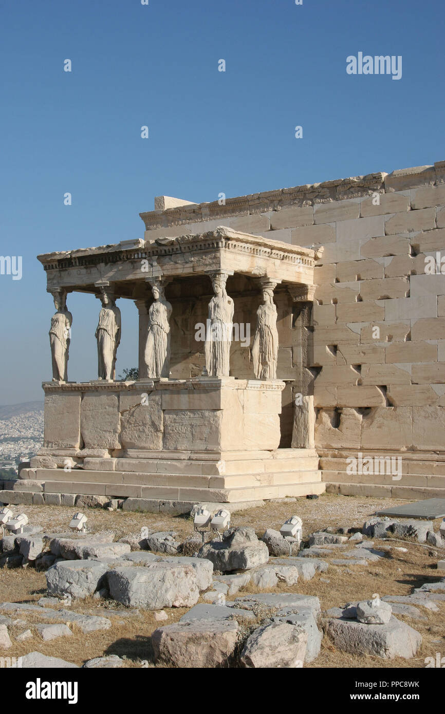 Greek Art. Erechtheion. Temple ionic. Was built between 421 - 407 BC ...