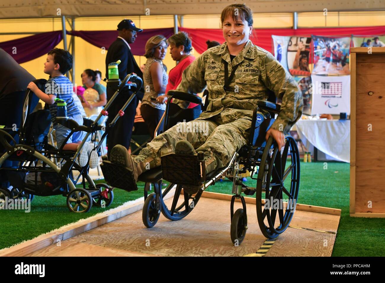Col. Jennifer Grant, commander of the 50th Space Wing, practices her ...