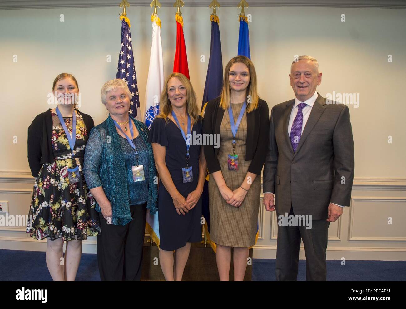 U.S. Secretary of Defense James N. Mattis meets with the family of ...