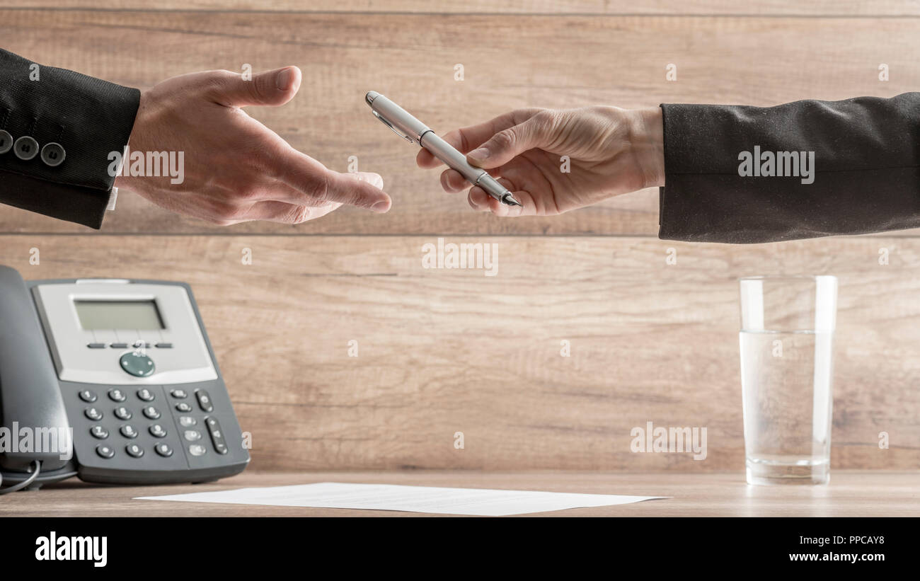 Handing over contract partner hi-res stock photography and images - Alamy