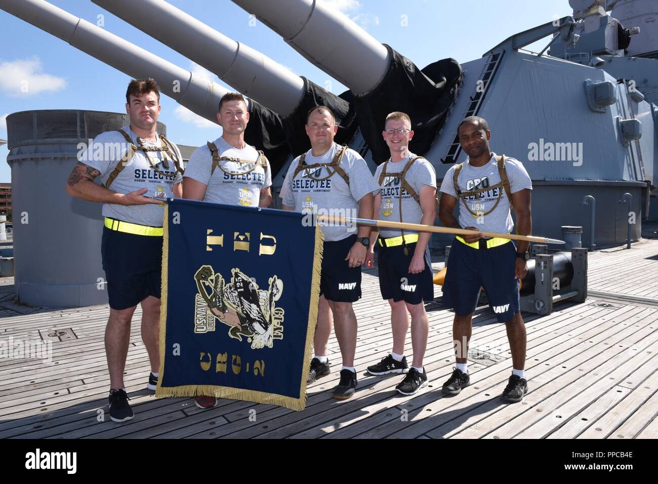 CPO Selectees from Coastal Riverine Group Two, pose for a group picture ...