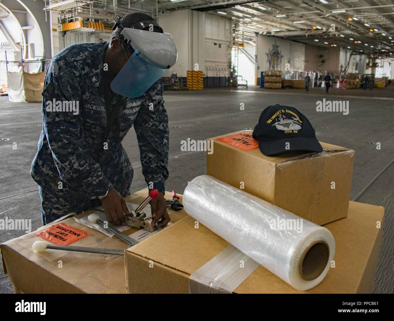 PORTSMOUTH, Va. (Aug. 20, 2018) Logistics Specialist 3rd Class Kaseem ...