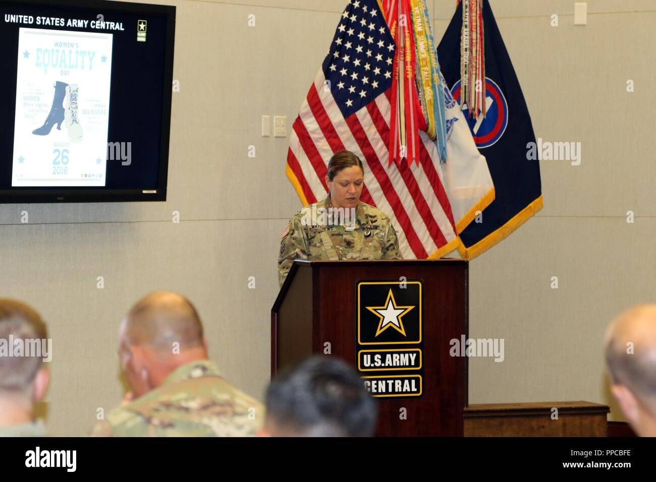 Lt. Col. Riley Matthews, the Headquarters and Headquarters Battalion ...