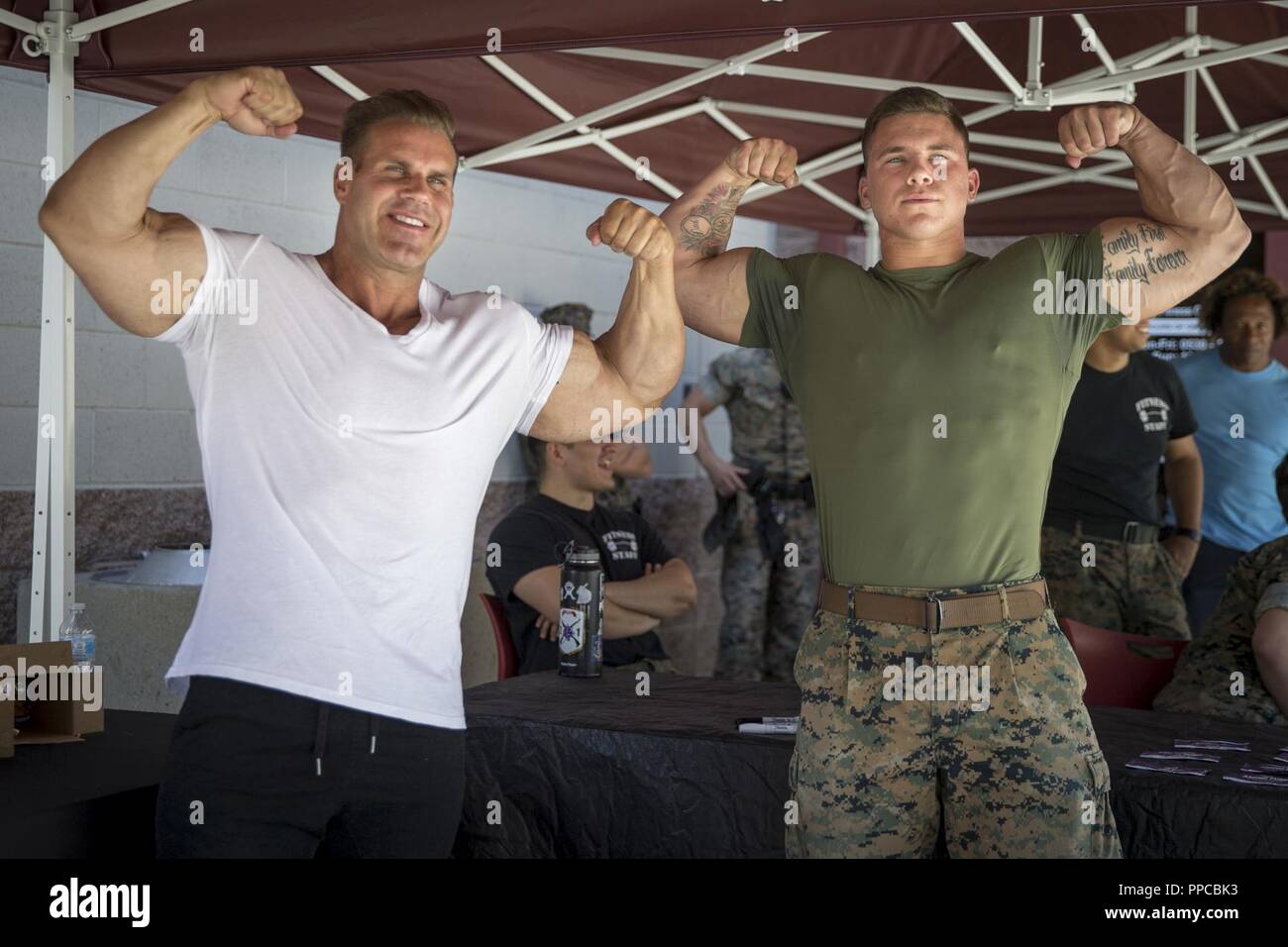 U.S. Marine Corps Cpl. William Gagnon, right, line noncommissioned ...