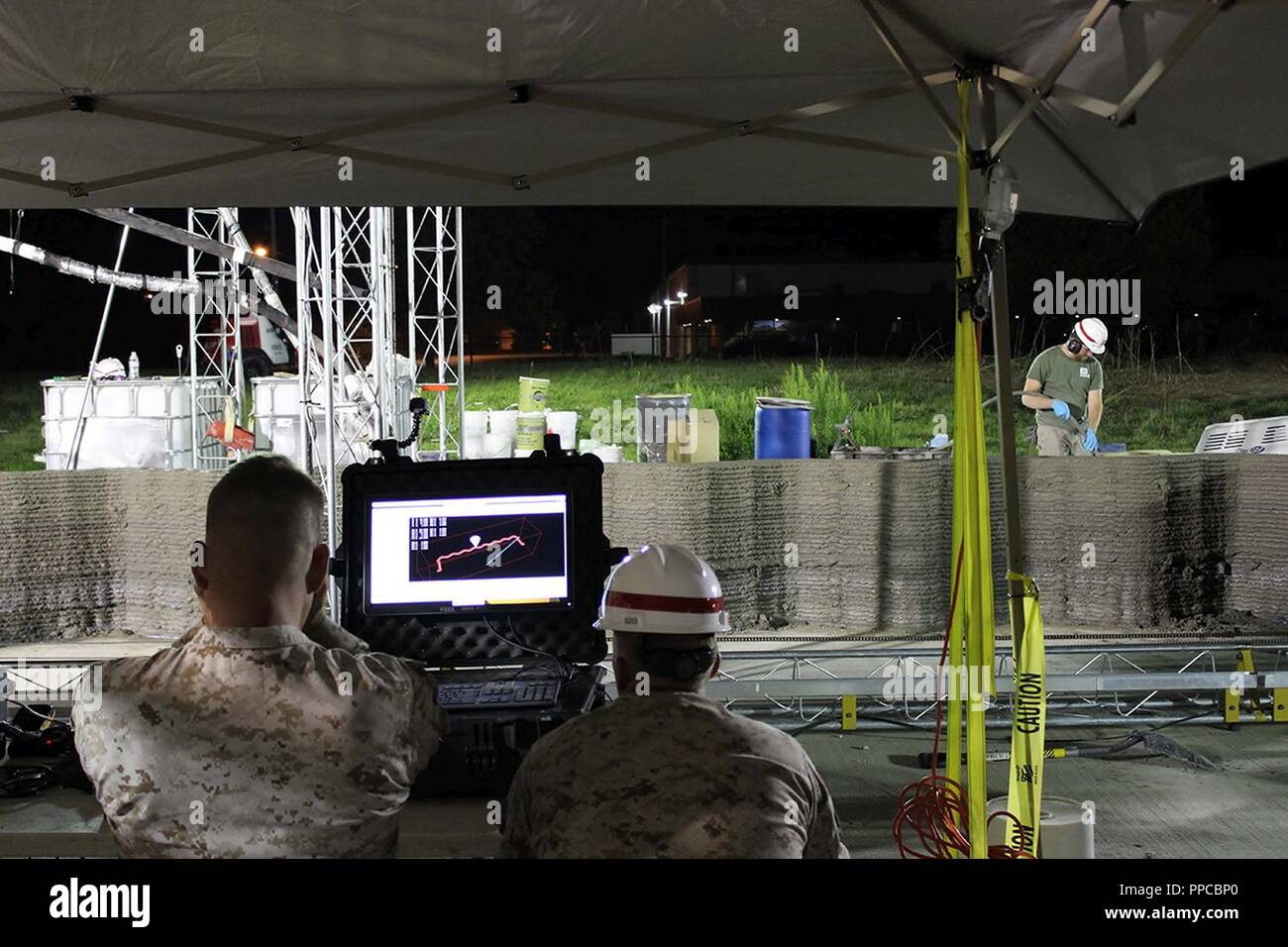 Marines from I Marine Expeditionary Force monitor the computer while ...
