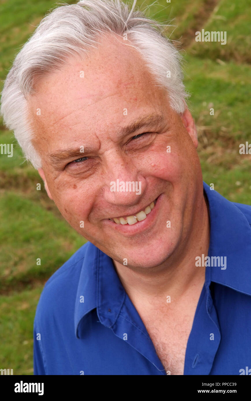 Andrew Fisher, maze designer and builder constructing a maze at his ...
