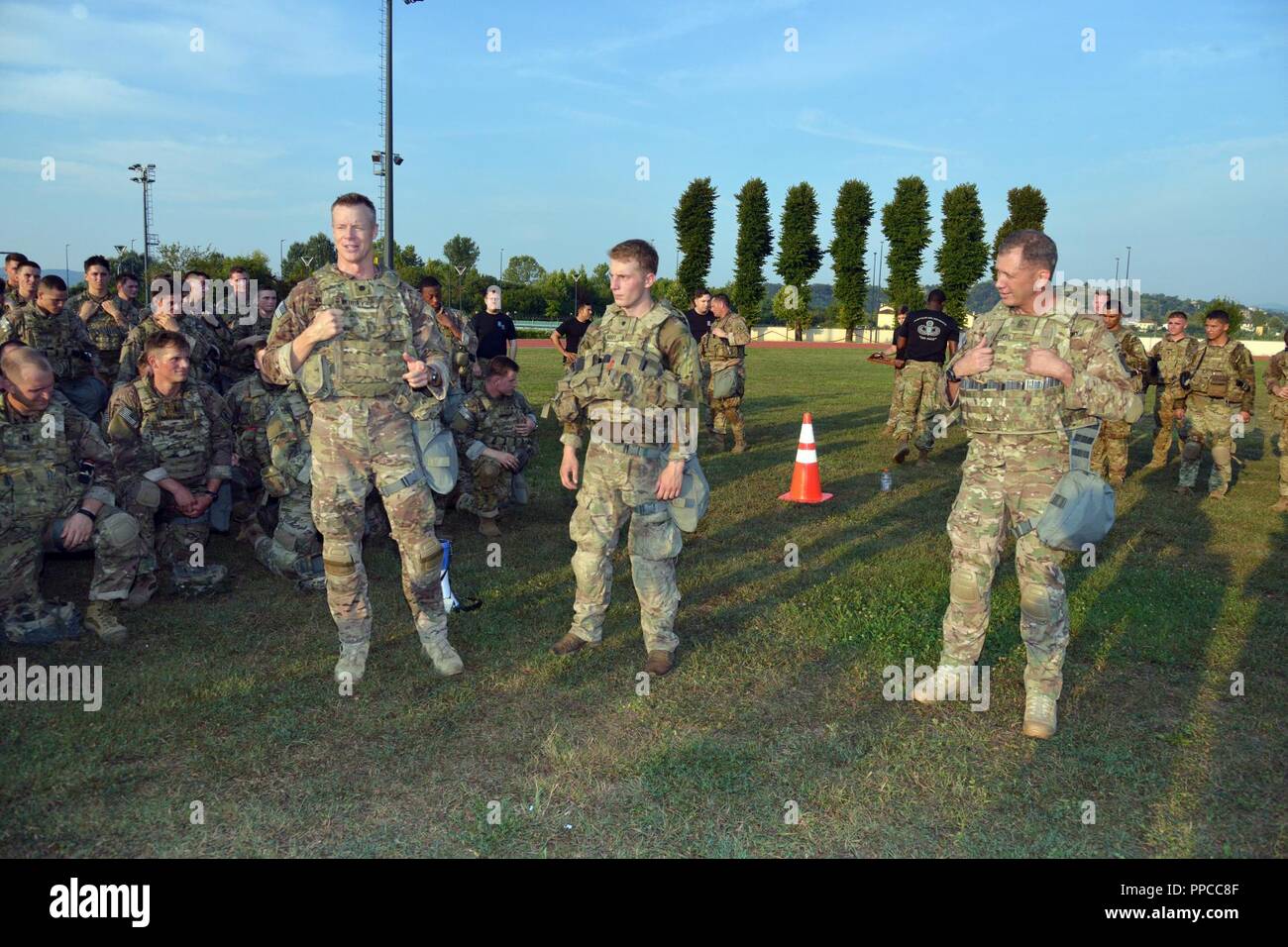 U. S. Army Lt. Col. Jim D. Keirsey (left), commander of 2nd Battalion ...