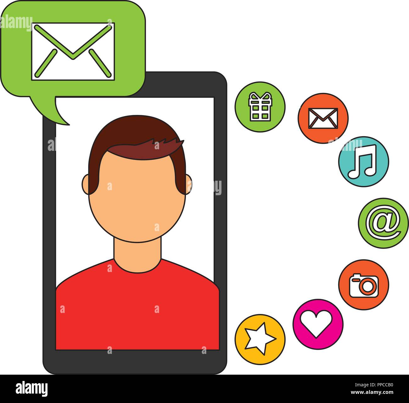 Typing email screen Stock Vector Images - Alamy