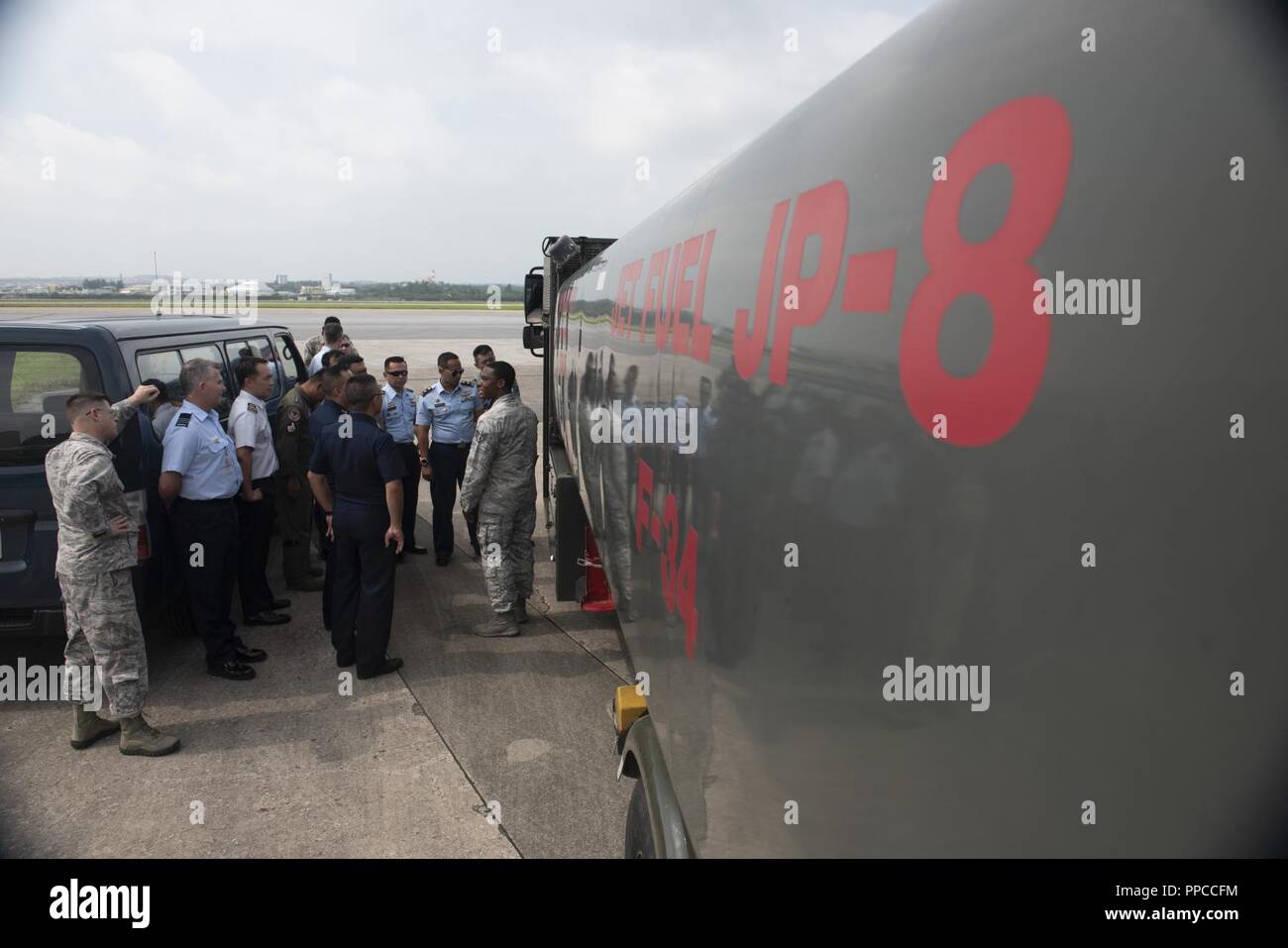 U.S. Air Force Staff Sgt. Jerald Hickmon, 18th Logistics Readiness Squadron Fuels Service Center ...