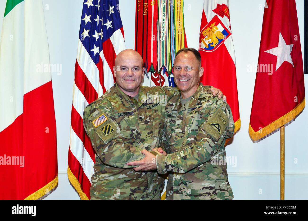 Maj. Gen. Roger L. Cloutier, Commander of U.S. Army Africa (left), and ...