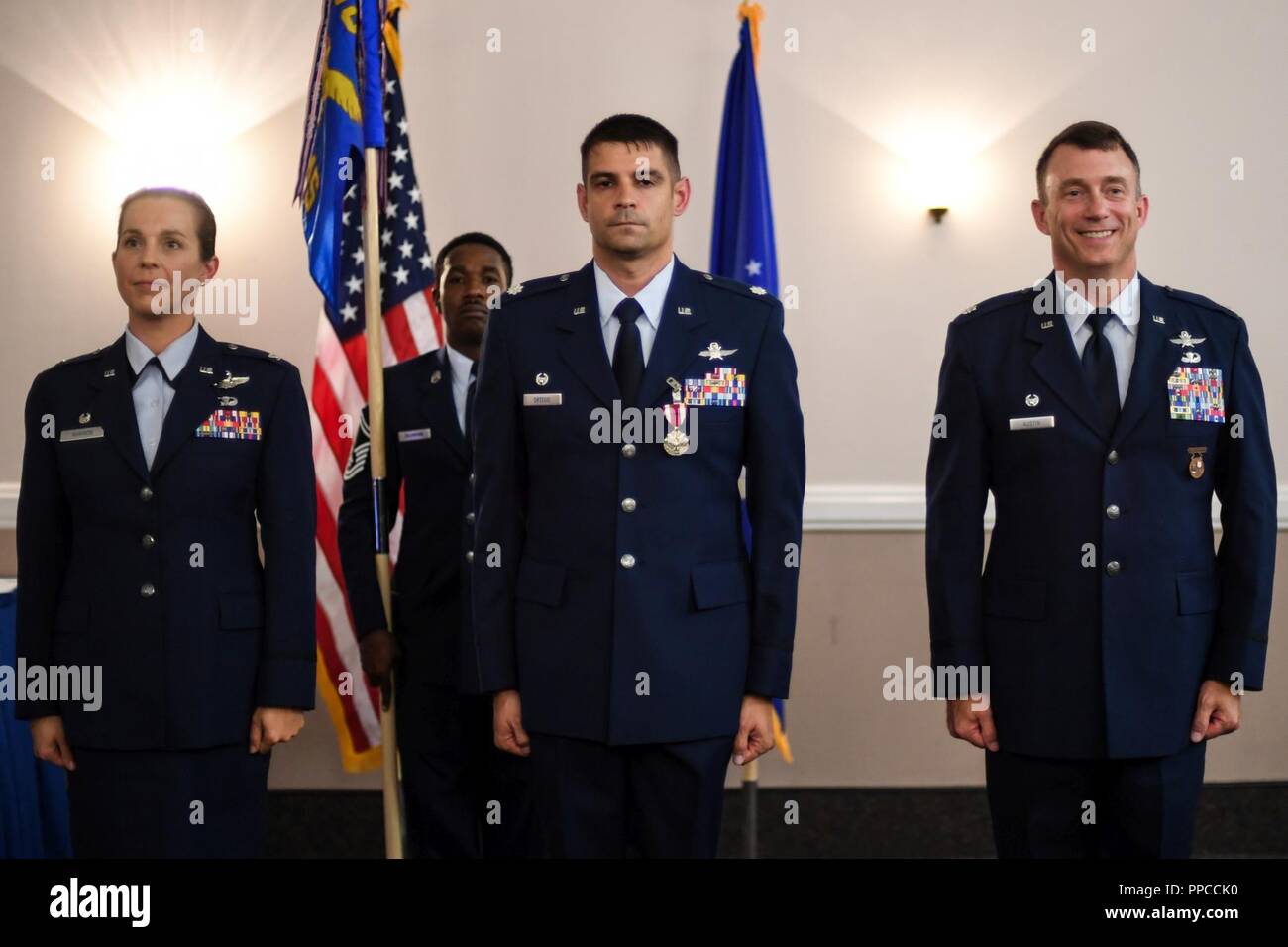 Lt. Col. James Austin, 608th Air Communication Squadron commander ...