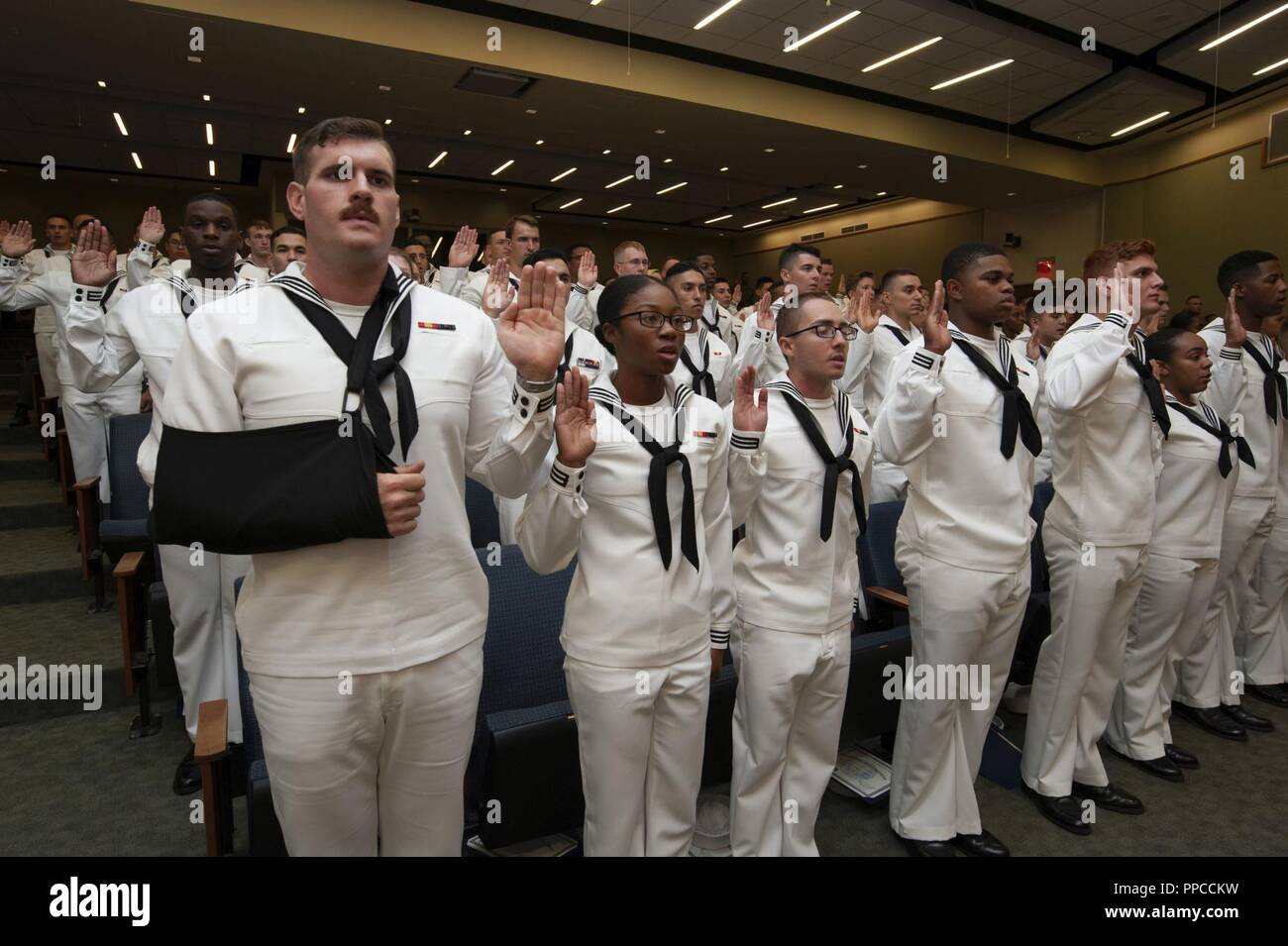 SAN ANTONIO (August 23, 2018) Students of Hospital Corpsman Basic (HCB ...