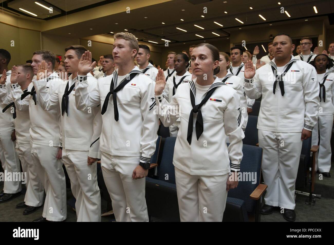 SAN ANTONIO (August 23, 2018) Students of Hospital Corpsman Basic (HCB ...