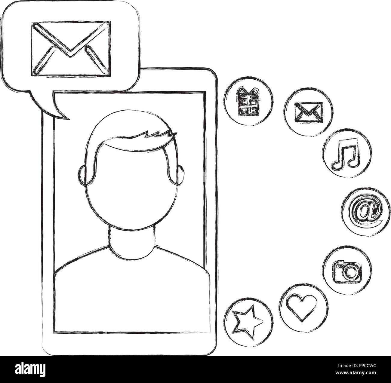 Typing email screen Stock Vector Images - Alamy