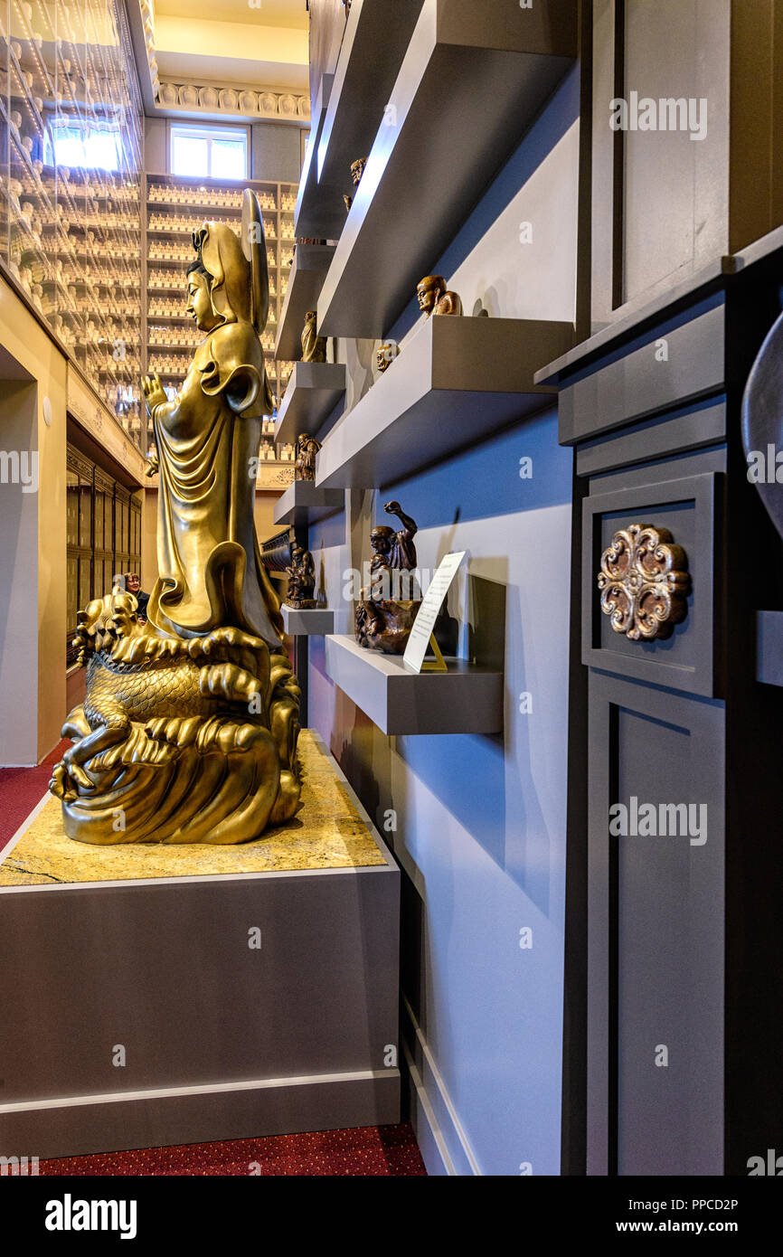 Buddha Hall at the Avatamsaka Monastery. A branch of the Dharma Realm ...