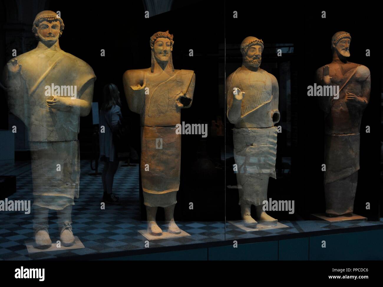 Statue of a men. 500 BC. Terracotta. From Mersinaki, Cyprus. Museum of ...