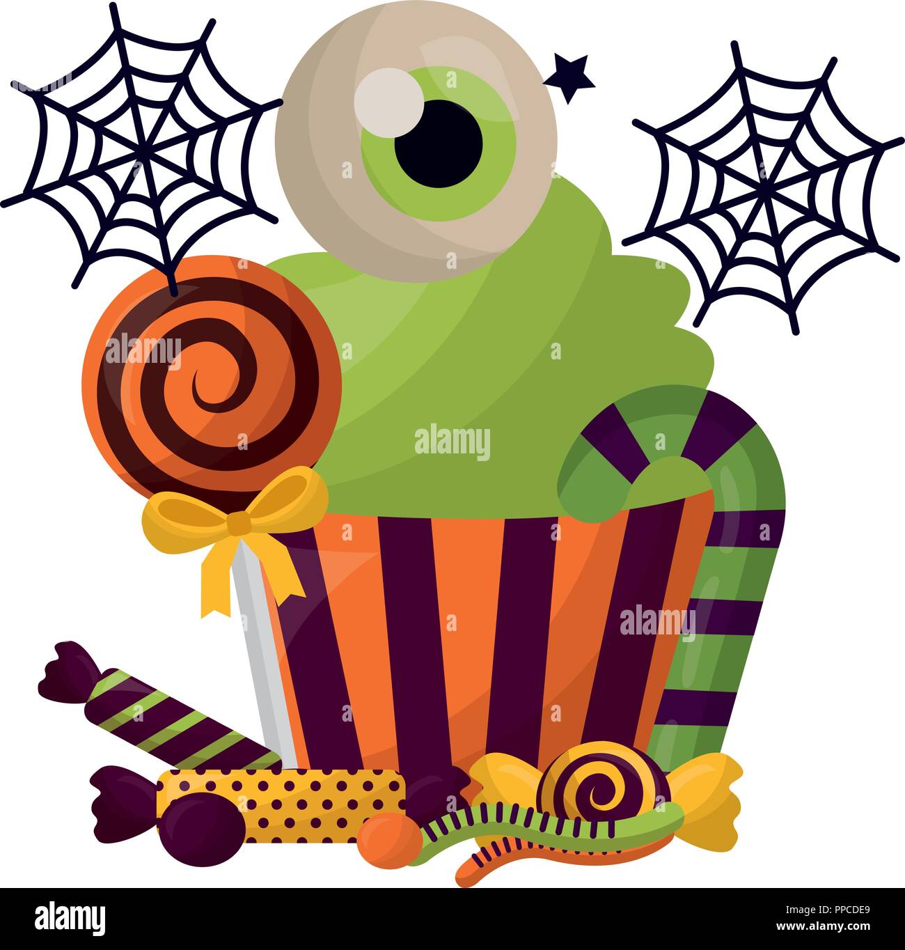 Scary cupcake eye creepy Stock Vector Images - Alamy