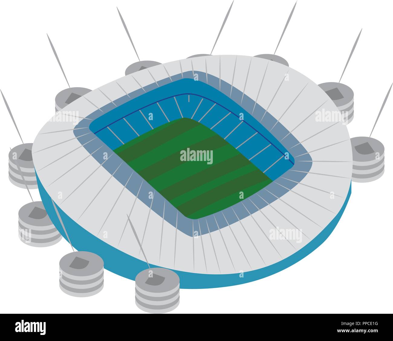 Isolated soccer stadium Stock Vector Image & Art - Alamy