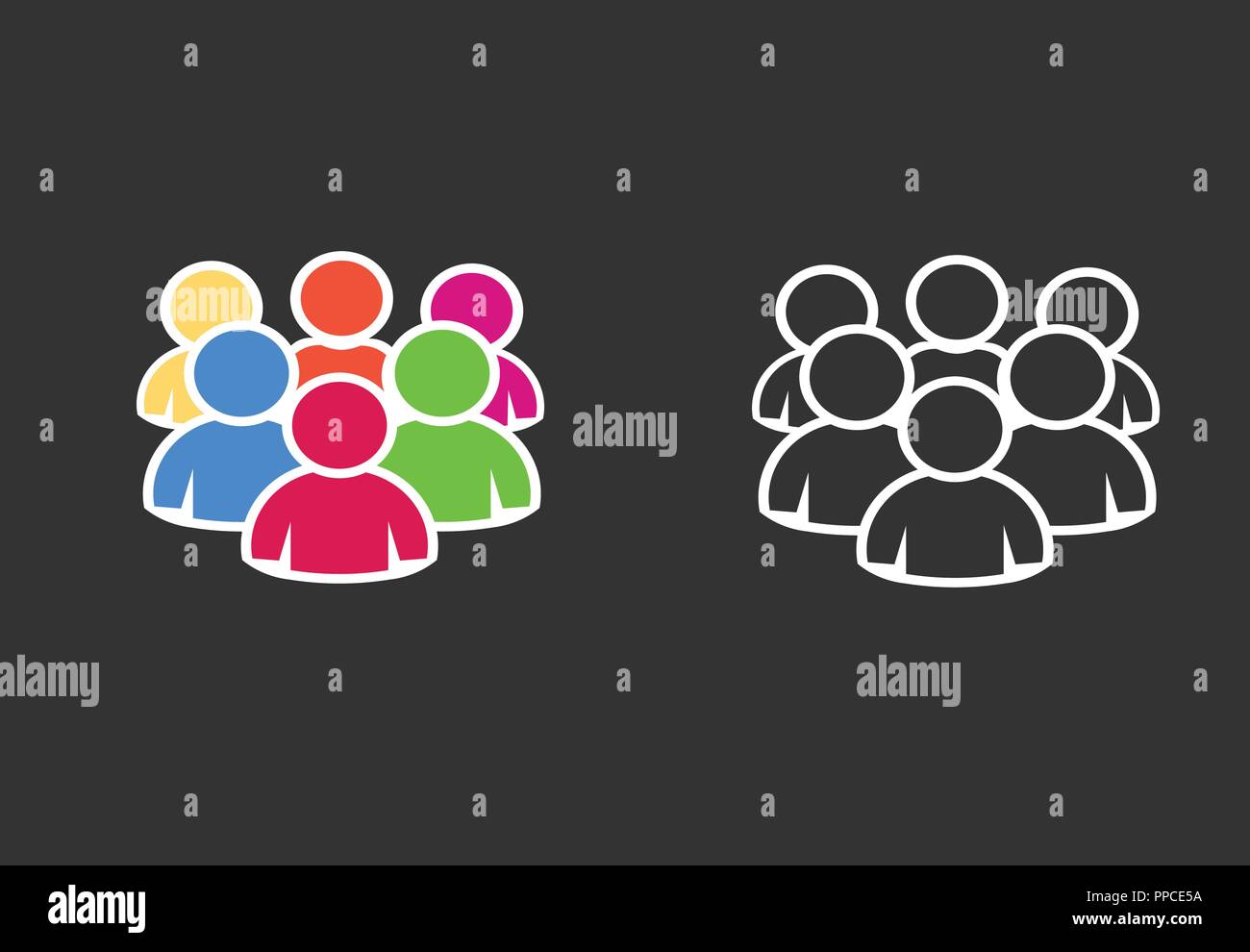 People group team, icon vector set Stock Vector Image & Art - Alamy